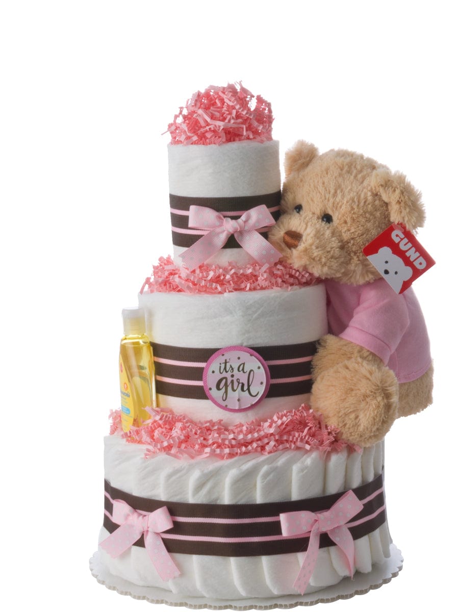 3 Tier Diaper Cakes | Baby Diaper Cake - Lil' Baby Cakes