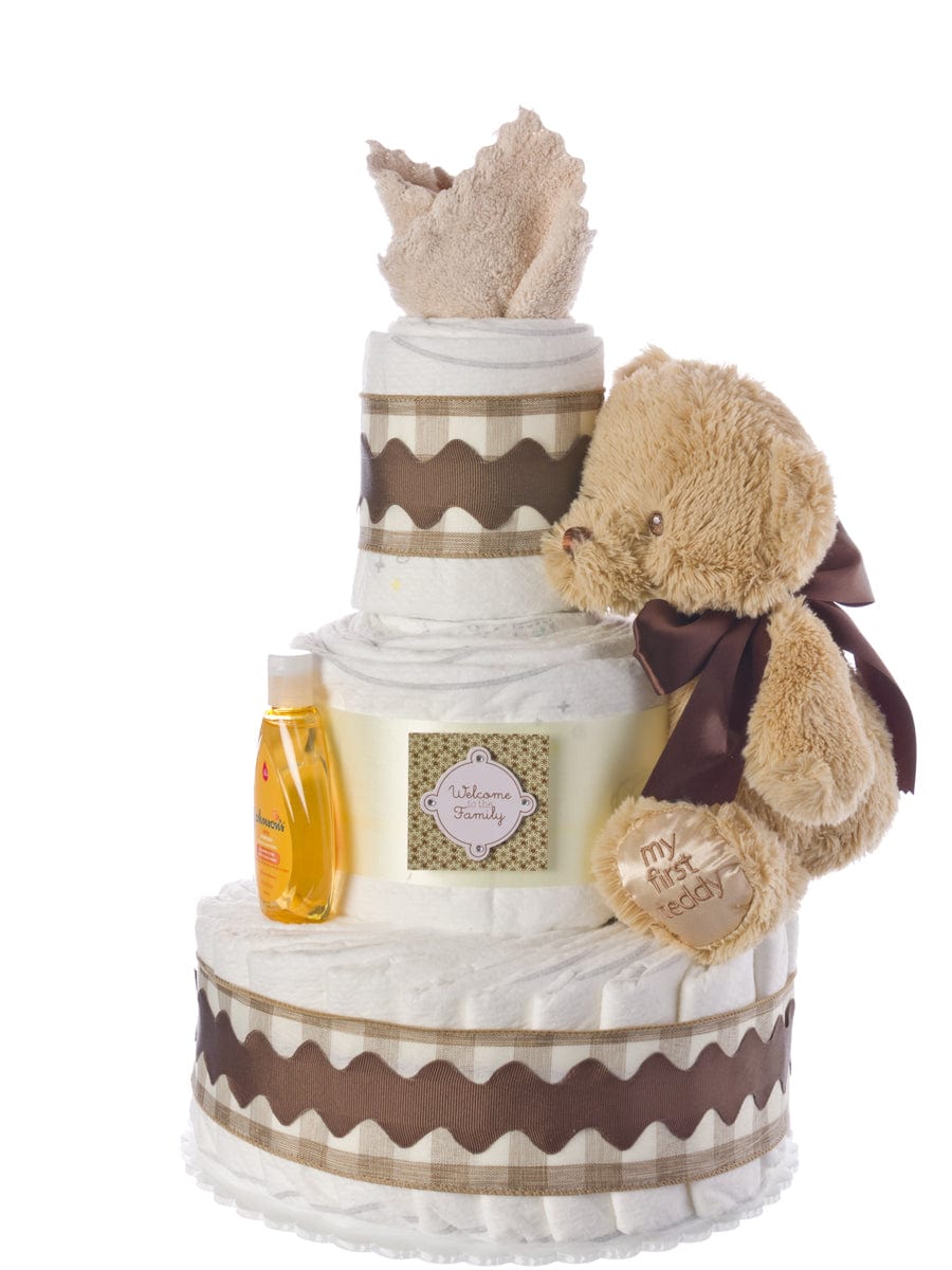Nappy Cake Logo Three Tier Peter Rabbit Nappy Cake | My First Baby